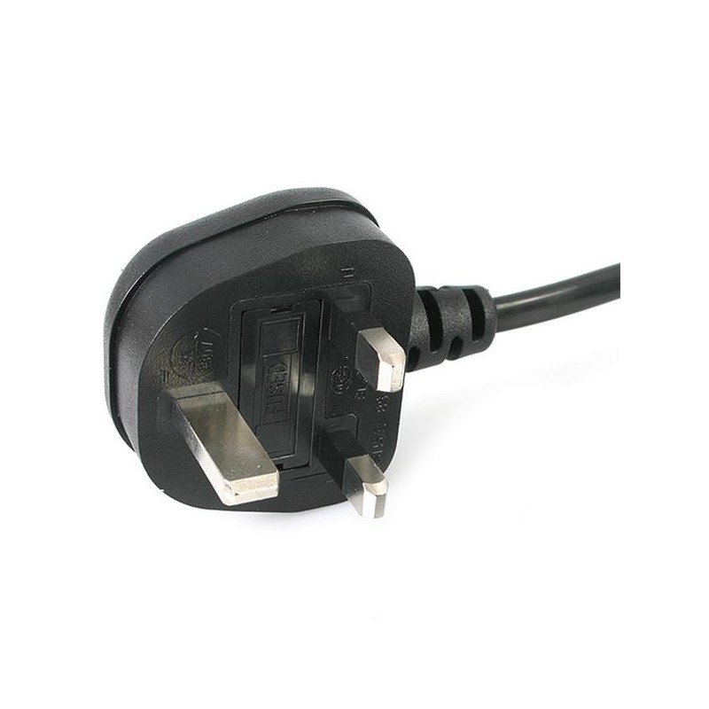 1m Laptop Power Cord - 3 Slot for UK - BS-1363 to C5 Clover Leaf Power ...