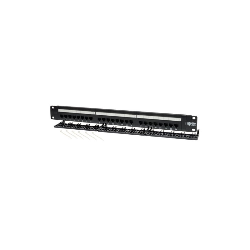 Tripp Lite 24-Port 1U Rack-Mount Cat5e 110 Patch Panel, 568B, RJ45 ...