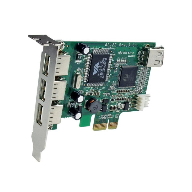 StarTech.com 4 Port PCI Express Low Profile High Speed USB Card ...