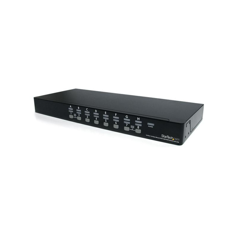 StarTech.com 16 Port 1U Rackmount USB KVM Switch Kit with OSD and ...