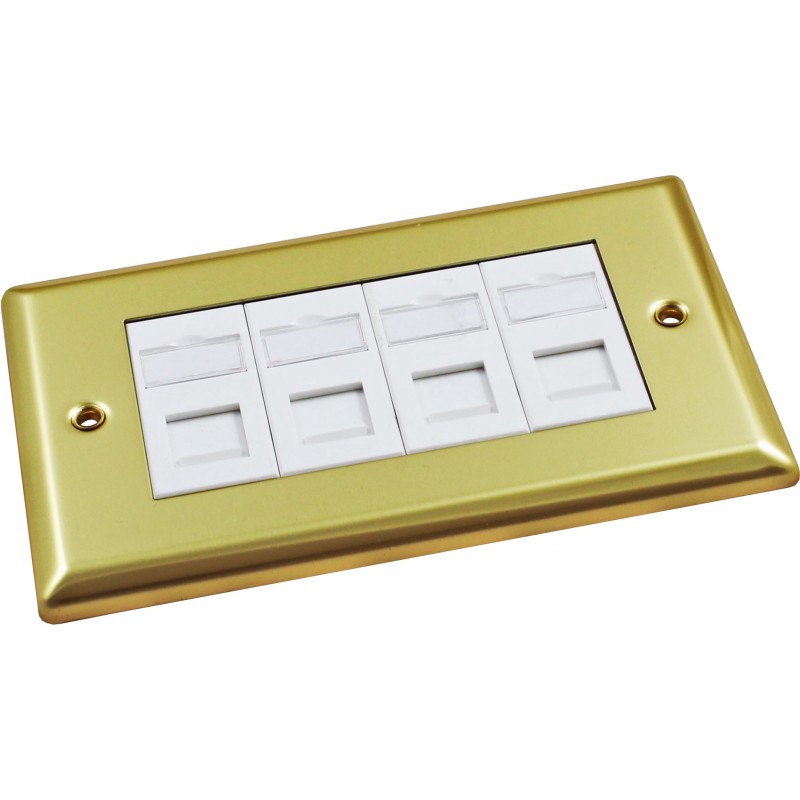 Cat6 UTP RJ45 Loaded Metal Faceplates | Cat6 Modules