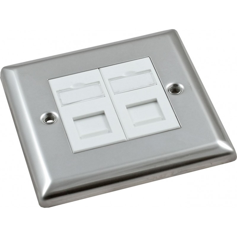 Cat6 UTP RJ45 Loaded Metal Faceplates | Cat6 Modules