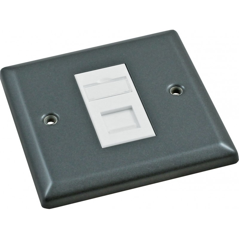 Cat6 UTP RJ45 Loaded Metal Faceplates | Cat6 Modules