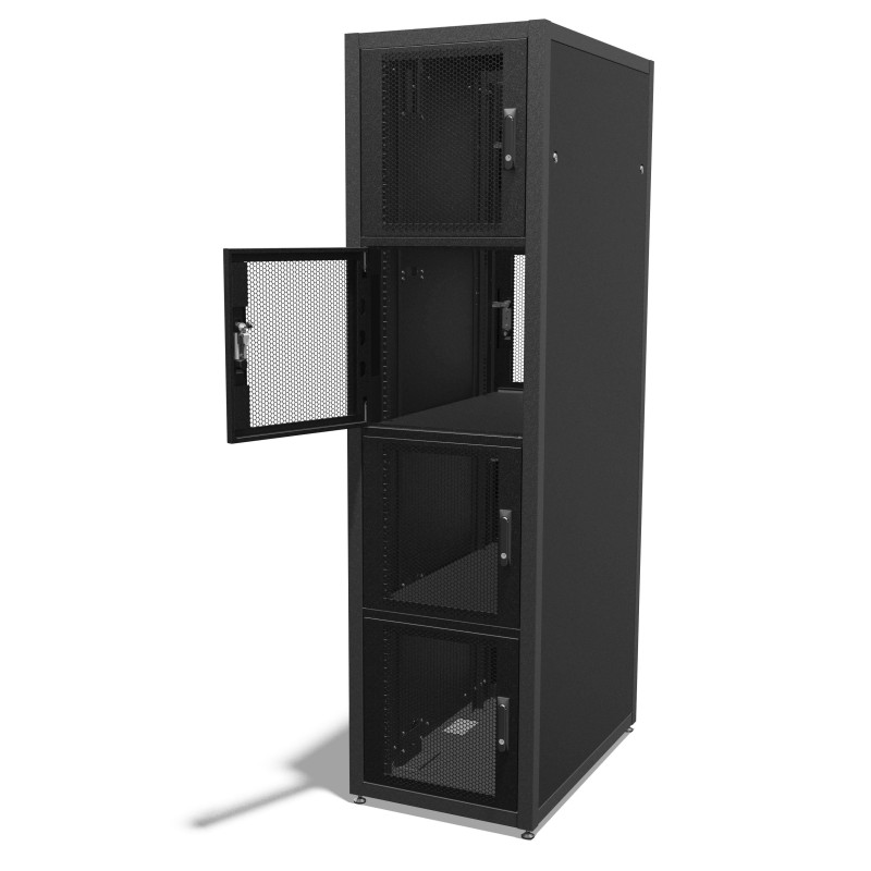 42u 600mm x 1200mm 4 Compartment CoLocation Server Rack | 4 Compartment CCS CoLocation Server ...