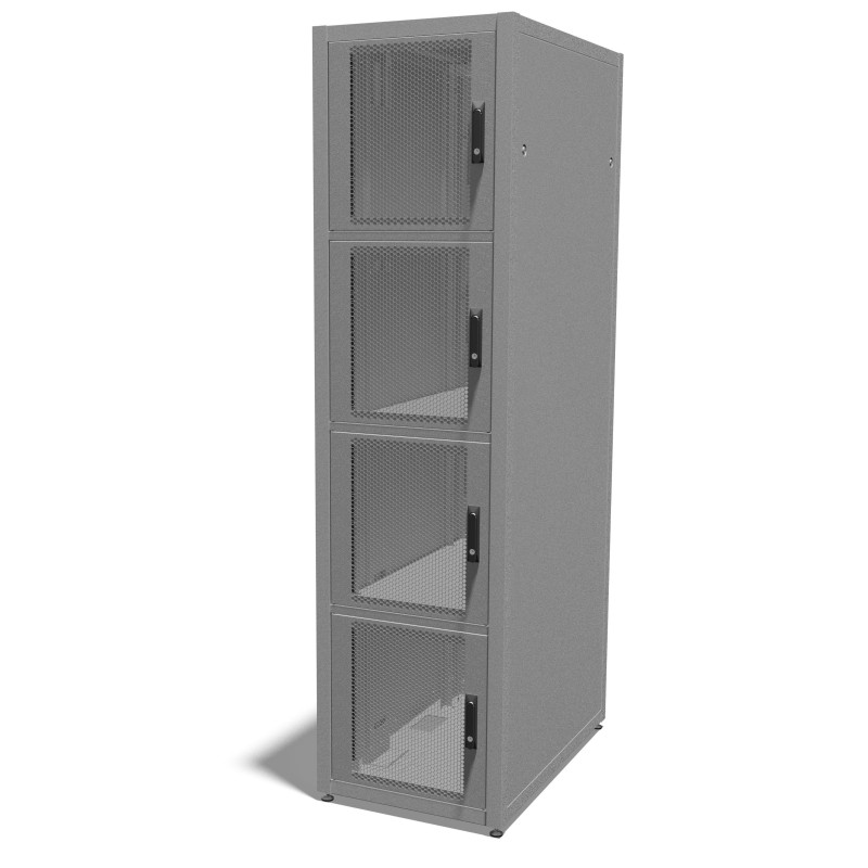 42u 600mm x 1200mm 4 Compartment CoLocation Server Rack | 4 Compartment ...