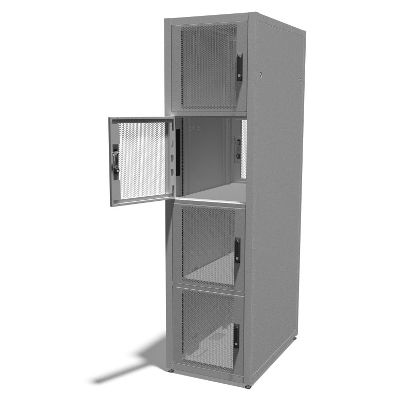 47u 800mm x 1200mm 4 Compartment CoLocation Server Rack | 4 Compartment ...