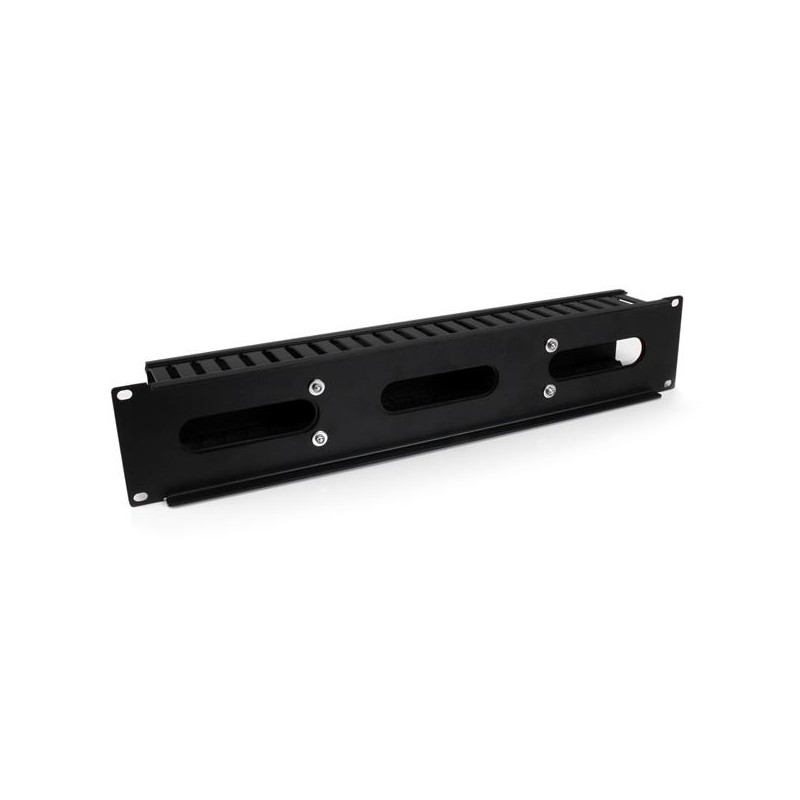 StarTech.com 2U Horizontal Finger Duct Rack Cable Management Panel with ...