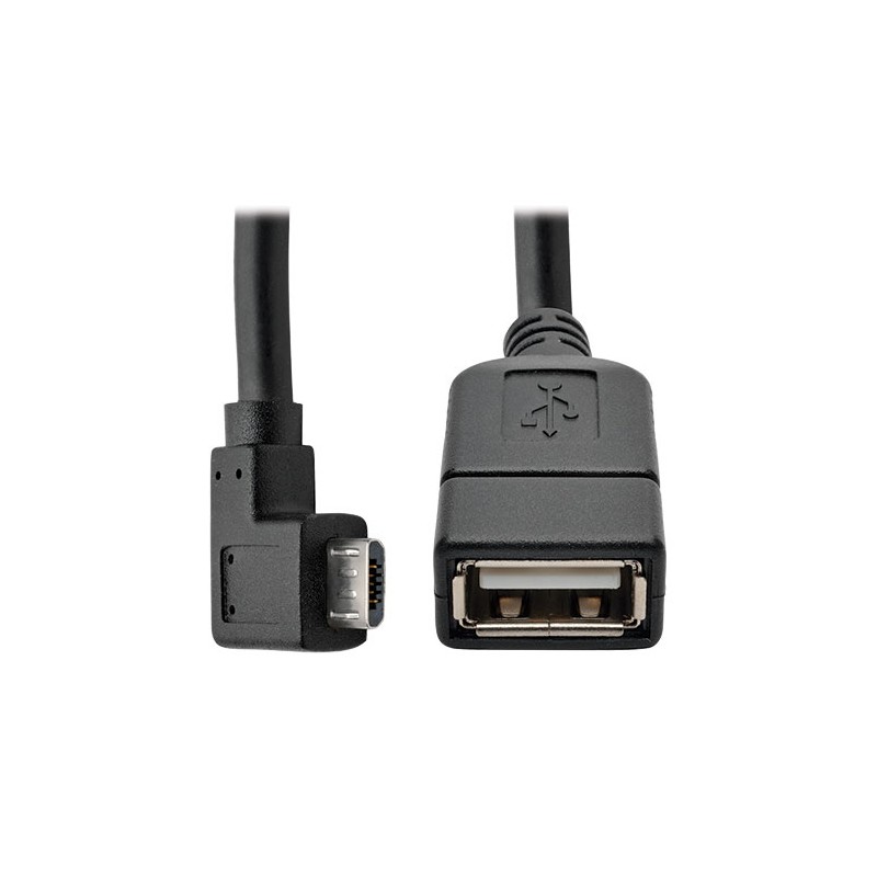 Tripp Lite Micro USB to USB OTG Host Adapter Cable, Right-Angle 5-Pin ... Tripp Lite Micro USB to USB OTG Host Adapter Cable, Right-Angle 5-Pin ...