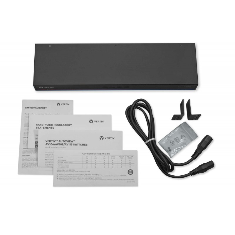 Vertiv Avocent 1x8 KVM switch with USB, w/OSD, push (touch) button ...