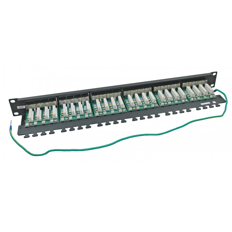 24 Port Shielded Cat6 RJ45 Patch Panel | Cat6 Patch Panels