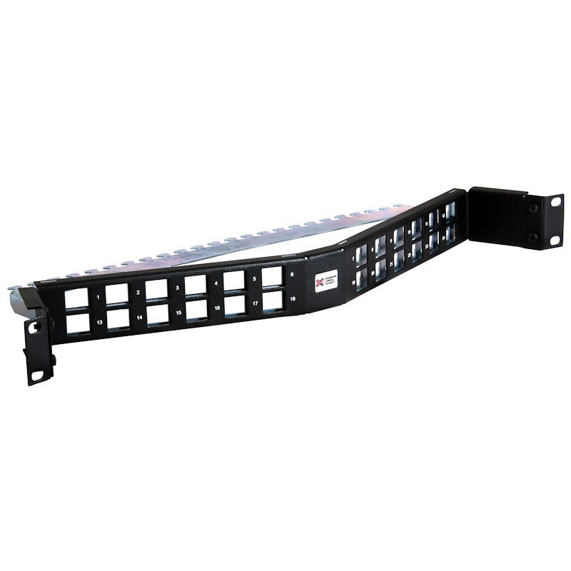 24 Way Unloaded Angled Keystone Patch Panel | Cat6a Patch Panels ...