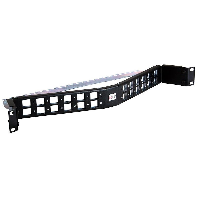 24 Way Unloaded Angled Keystone Patch Panel | Cat6a Patch Panels ...