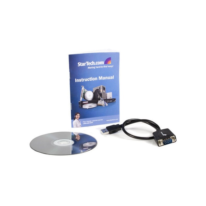 StarTech.com 1 ft USB to RS232 Serial DB9 Adapter Cable with COM Retention | StarTech.com Cable ...